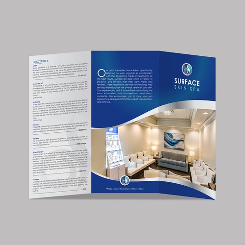Modern Med Spa Services Menu | Brochure contest