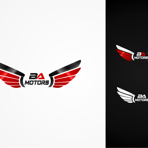 Create a edgy logo for BA Motors, a licensed luxury & sports car dealer ...
