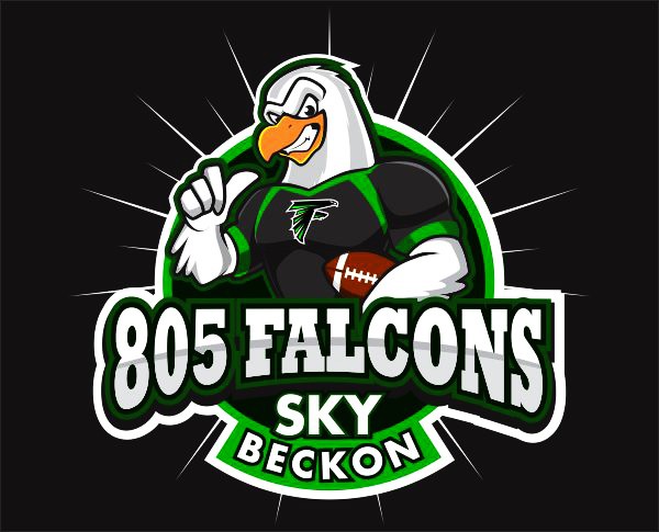 Create an Athletic Cartoon Falcon mascot for The 805 Falcon Football ...