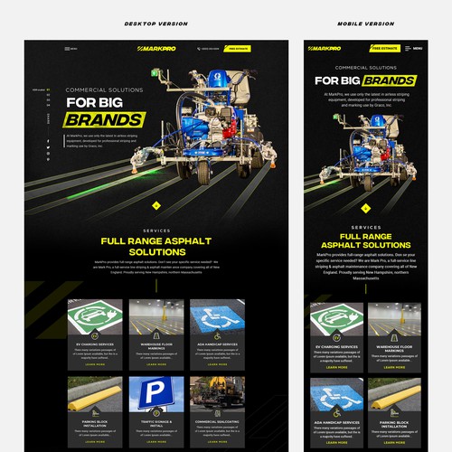 Designs | Design A Modern, Edgy, Business Website / MarkPro | Web page ...