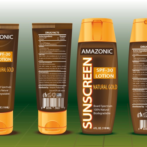 Create a Natural SPF 30 Sunscreen label, to impress | Product label contest