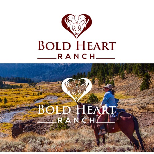 Bold Heart Ranch - Bring Kickass and loving into this logo | Logo ...