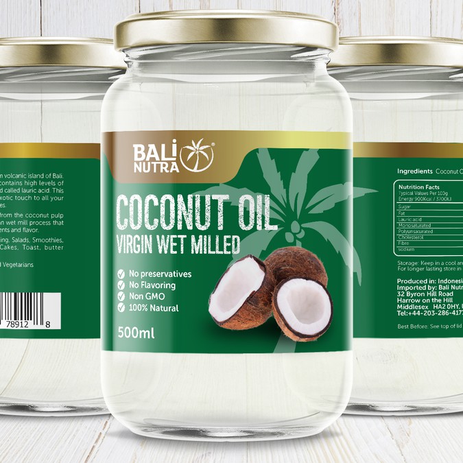 Coconut Oil Label | concurso Rótulo Coconut Oil Label | concurso Rótulo