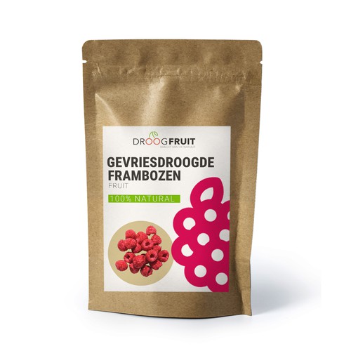 Designs | ETIKET FRONT BAG FREEZE DRIED FRUIT RASPBERRY WHOLE | Product ...