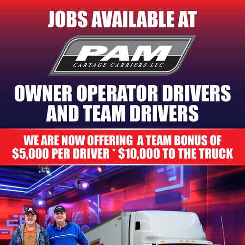 Create trucking ad to recruit drivers | Postcard, flyer or print contest