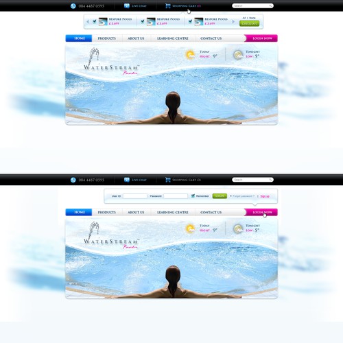 Swimming Pool Website | Web page design contest