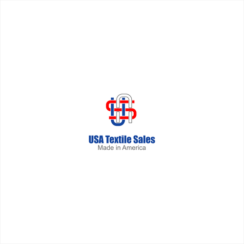 USA Textile Sales, Made in America logo with illustration artwork ...