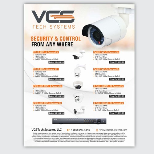 Security Camera - Full Page Flyer | Postcard, flyer or print contest