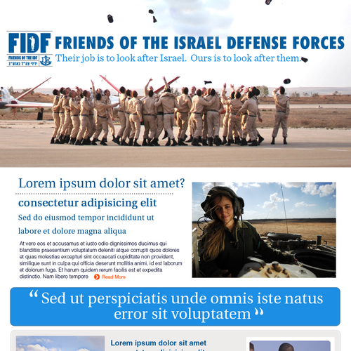 friends of the Israel Defense Forces - FIDF needs a new design | Other ...