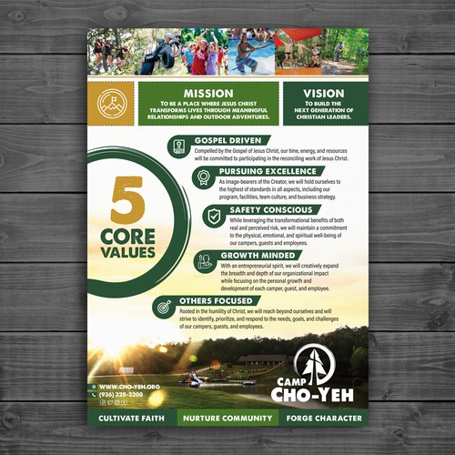 Designs | Core Values infographic - summer camp | Infographic contest