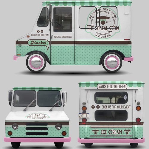 Designs | Vintage Ice Cream Truck Wrap | Car, truck or van wrap contest