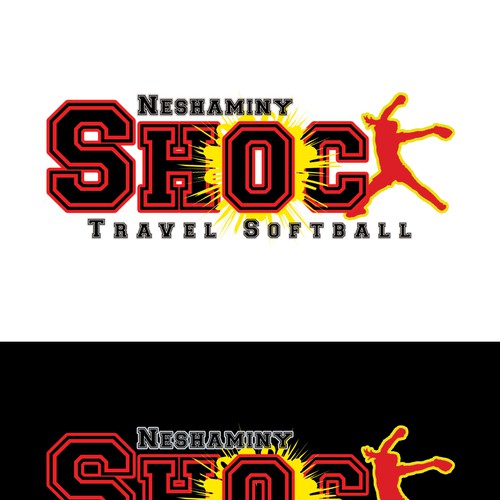 Neshaminy Shock Travel Softball Logo Design | Illustration or graphics ...