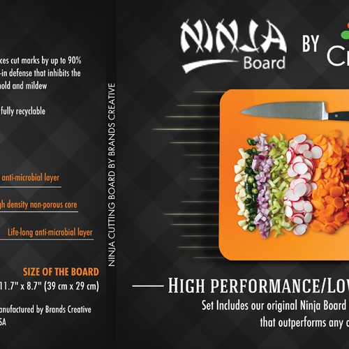 Ninja cutting board product leaflet | Postcard, flyer or print contest