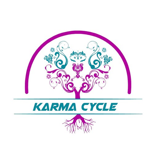 Create a captivating be kind / karma / life cycle design for drinkware ...