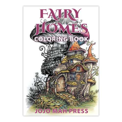 Designs | Fantasy Coloring Book Cover Contest For the Bold | Book cover ...