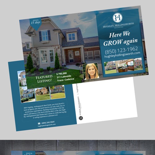 Fun announcement post card for a growing real estate team- more work to ...