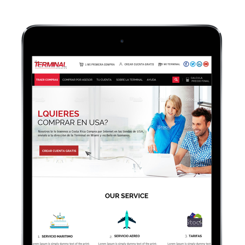 Create a User Friendly Courier Website | Web page design contest