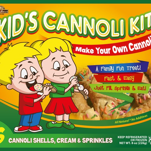 Kid's Cannoli Kit Package Design | Product packaging contest