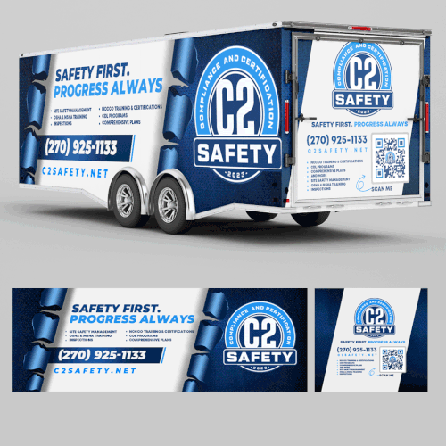 Designs | FULL Trailer Wrap - Construction Safety Company | Car, truck ...