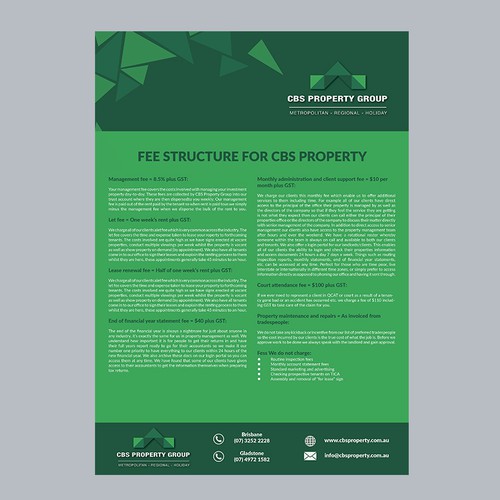 Information Sheet Design For Real Estate Company | Postcard, flyer or ...