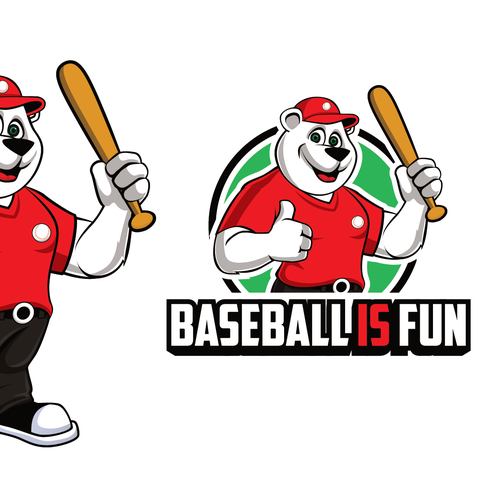 Create a baseball-themed logo for Baseball Is Fun. | Logo design contest