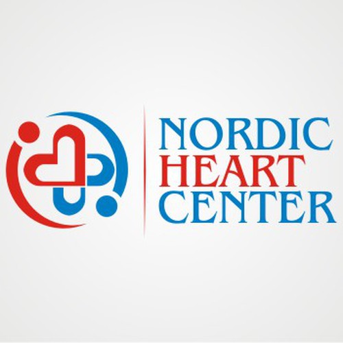 A logo for Heart Clinic with name "Nordic Heart Center" | Logo design ...