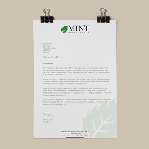 Letterhead creation for landscaping maintenance company | Stationery ...