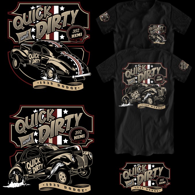 Drag Racing T-shirt design for "Quick and Dirty" race car needed! | T ...