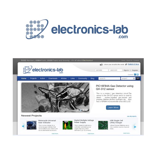 Fresh logo for Electronics-Lab.com | Logo design contest