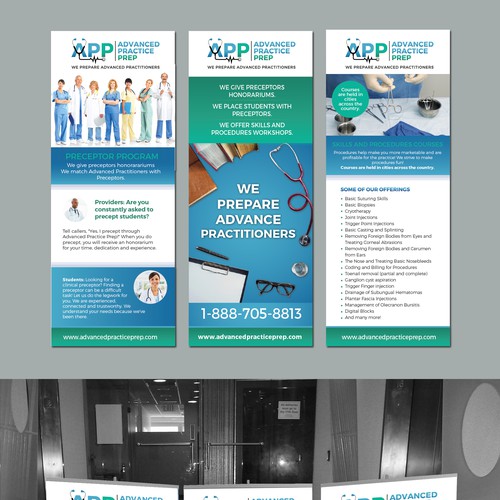 Create 3 banners for trade show for our medical company | Signage contest