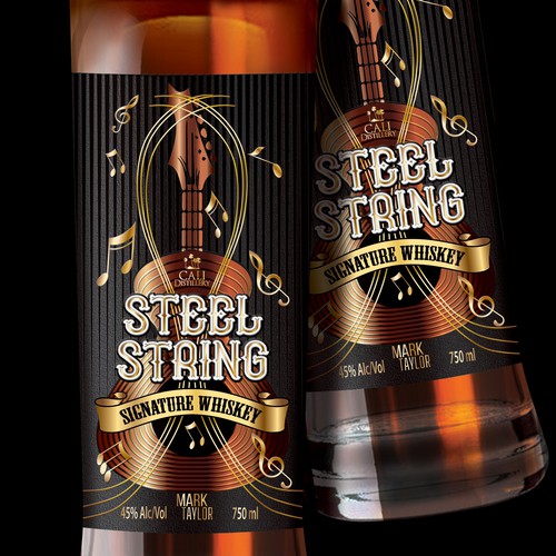 Designs | Steel String Signature Whiskey | Product label contest