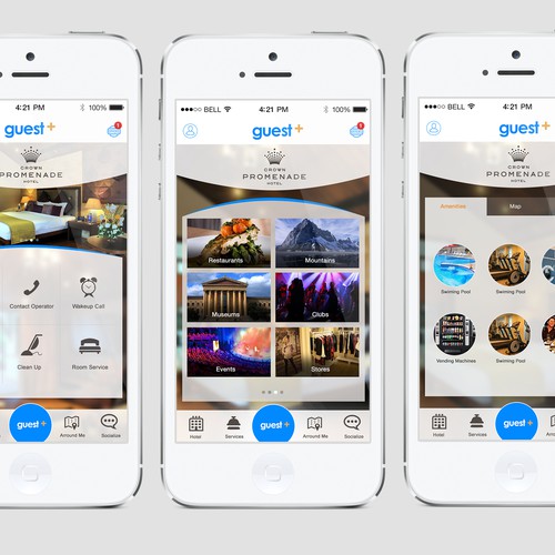 Create a cool Hotel app design to allow guest see and order hotel ...