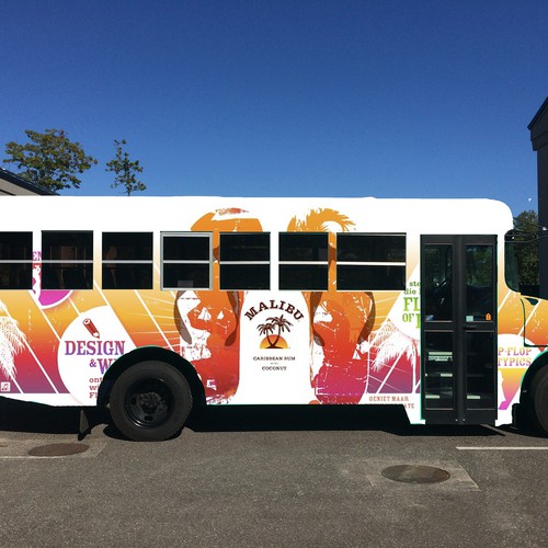 Create realistic mockups for advertising wrap on a School Bus ...