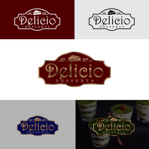 Creer un logo pour la marque de dessert Delicio, bientot disponible ...