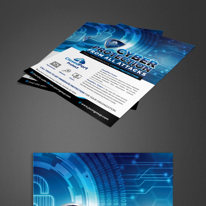 Design a Brochure and Postcard for a brand new Cyber Security Service ...