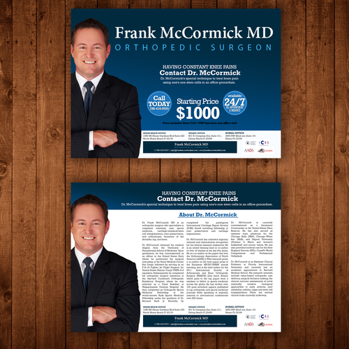 Dr. McCormick Stem Cell Treatment Flyer Design | Postcard, flyer or ...