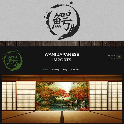 Create a logo for Wani Japanese Imports (sells traditional Japanese ...