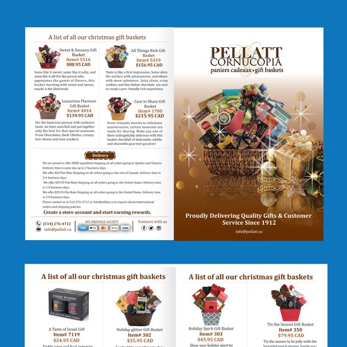 Gift Basket company needs a Christmas Gift Basket brochure | Brochure ...