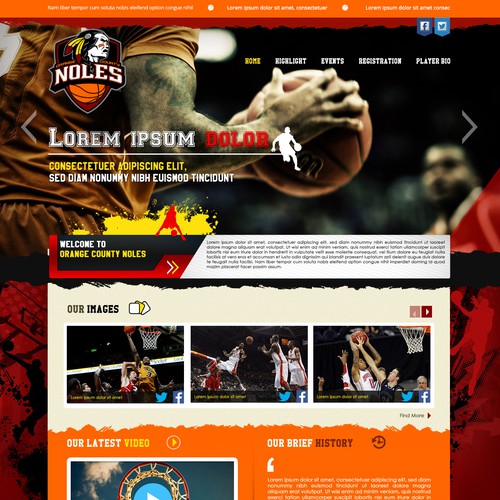 Elite Youth Basketball Website | Web page design contest