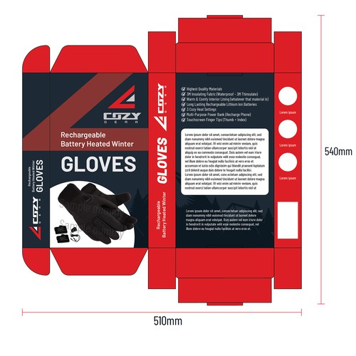Designs | Heated Gloves Package Design | Product packaging contest