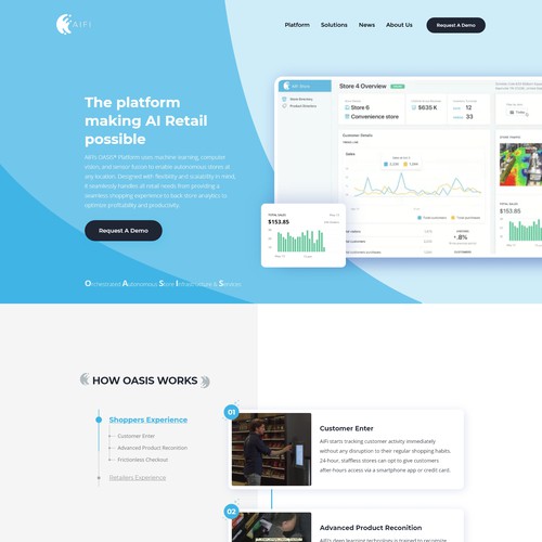 Designs | AiFi Website Redesign - Design/Layout Only (No Coding) | Web ...