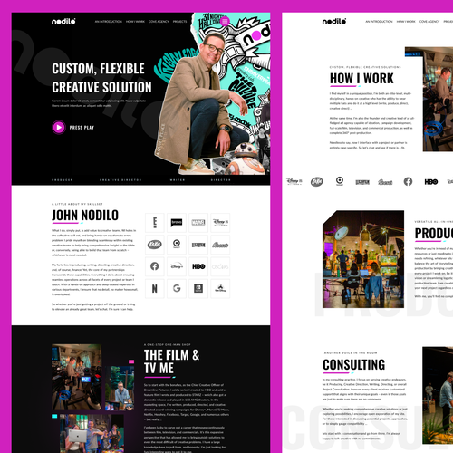 Designs | Creative Executive Site Redesign (Writer, Producer, Director ...