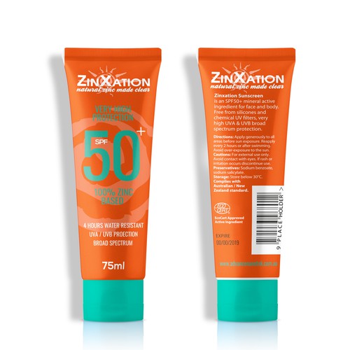 Design a Sunscreen Label for Tubes | Product packaging contest