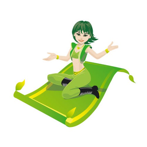 Design Green Genie -70’s Comic Book/Manga/Vargas girl style | Other ...