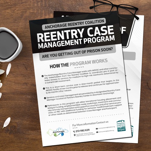 Designs | An engaging flyer for a prisoner reentry program | Postcard ...