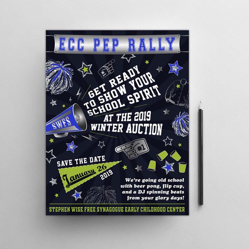 Pep rally theme school fundraiser invitation | Other business or ...