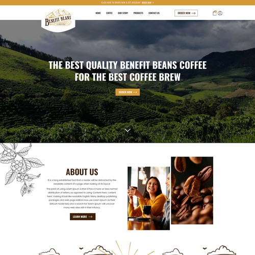 Designs | Benefit Beans Coffee | Landing page design contest