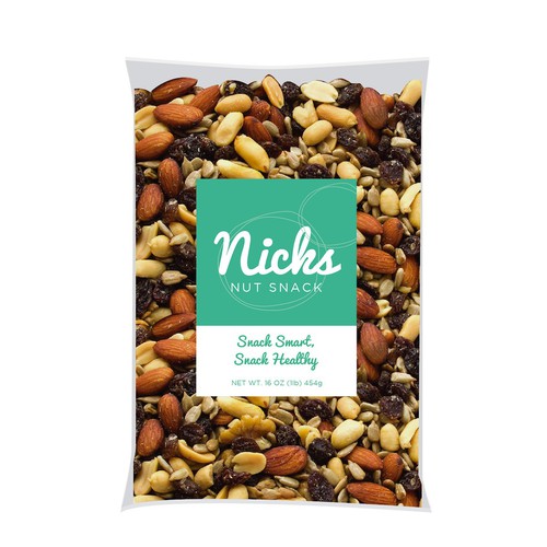 Nicks Nut Snacks needs a product label for it's premier product ...