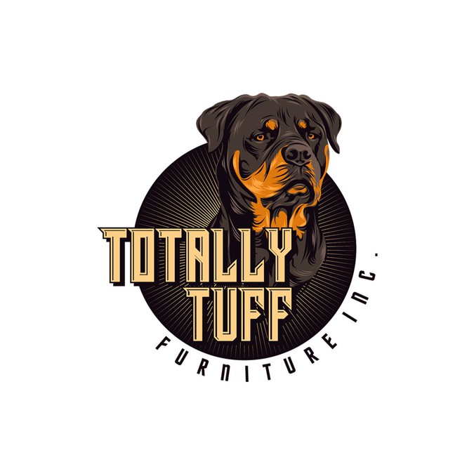 Totally Tuff Furniture, Rottweiler Portrait Logo | concurso Design de ...