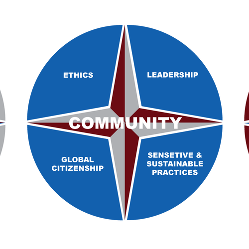 A graphic to represent values/pillars of our organization | Button or ...